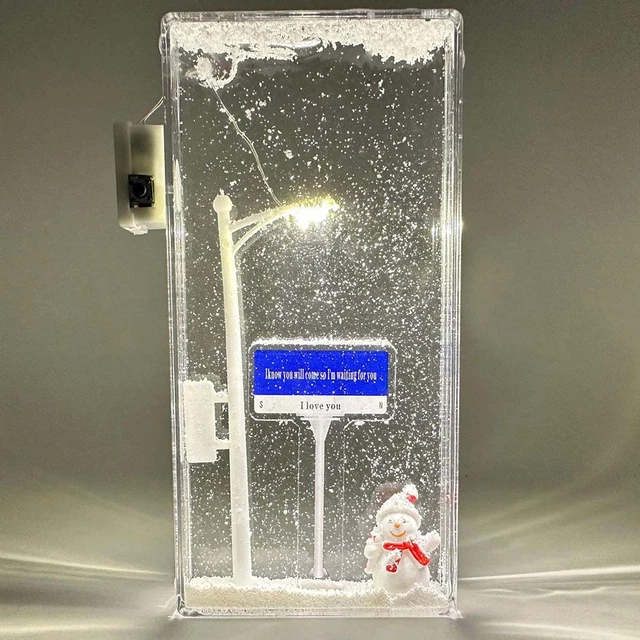 NEW SNOWY NIGHT Night Snowy Scenery Small Street Light Handmade DIY ...