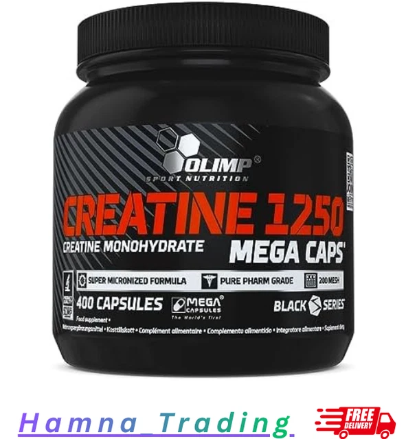 CREATINE MONOHYDRATE CAPSULES 400 Pack Muscle Strength Workout Support ...
