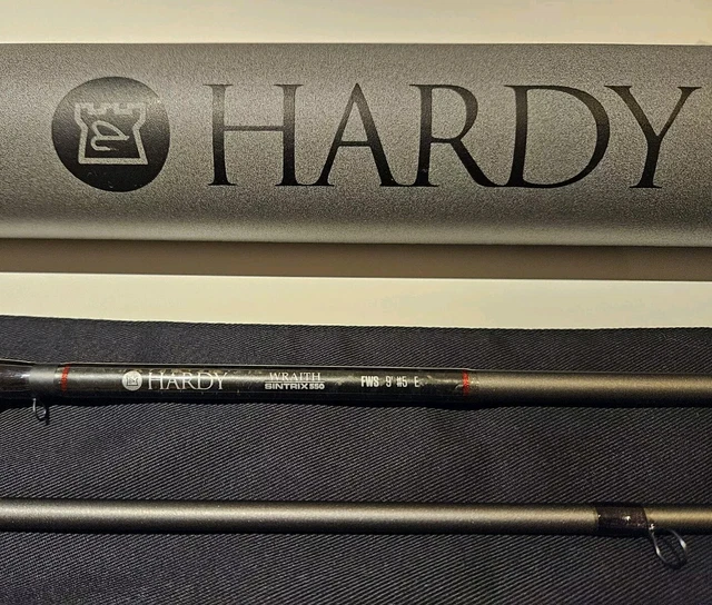 HARDY WRAITH FLY rod, 9ft, 5wt, 4 piece rod + stoppers, bag and ...