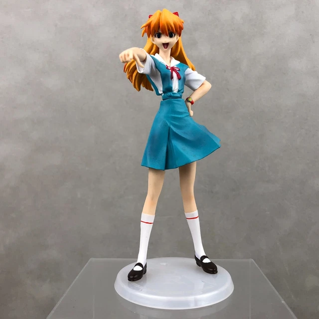 BANDAI EVANGELION ASUKA Langley Portraits 9 School Uniform Anime Figure ...