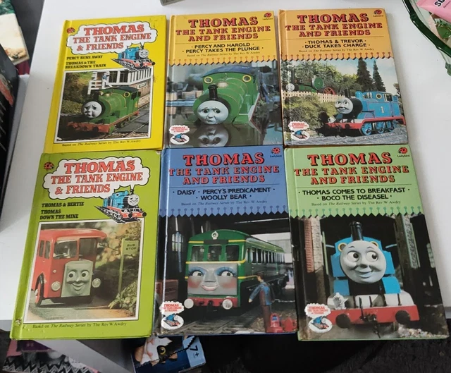 SIX (X6) OLD Ladybird Hardback Books - THOMAS THE TANK ENGINE, mid 1980 ...