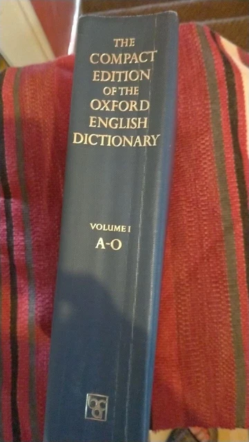 THE COMPACT EDITION Oxford English Dictionary Vol 1 A-O EUR 5,88 ...