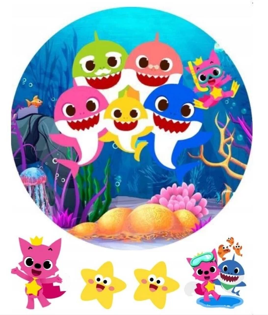 BABY SHARK ESSBAR Strand Meer Fabel Fisch Tortenaufleger Torte + TEXT ...