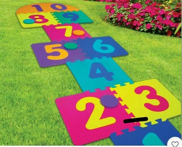 GIANT HOPSCOTCH INDOOR Outdoor Garden Fun Family Hopscotch Game Set ...