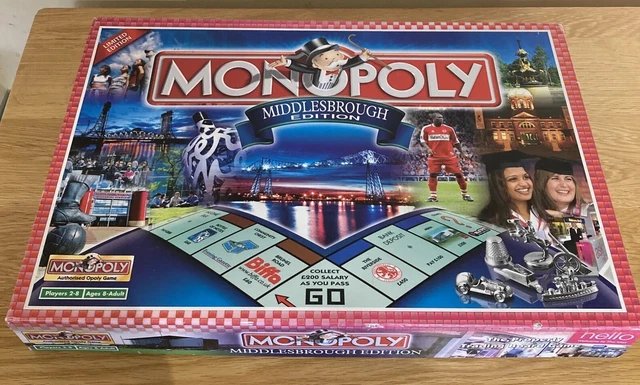 MONOPOLY MIDDLESBROUGH EDITION Property Trading Board Game Family Games ...