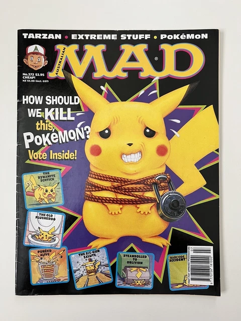 AUSTRALIAN MAD MAGAZINE Pokemon Pikachu Edition Vintage 1999 Issue #372 ...