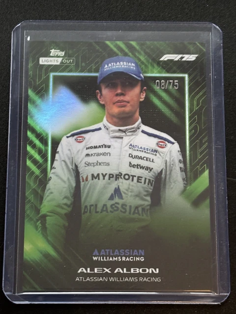 TOPPS FORMULA 1 Lights Out 2025 Alex Albon Drivers Green Parallel /75 £ ...