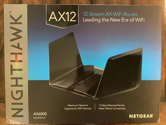 NETGEAR RAX120 V2 Nighthawk 12-Stream Dual-Band Wifi 6 Router £94.30 ...