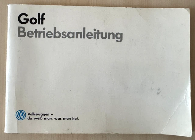 ORIGINAL VW GOLF 2 II Betriebsanleitung 7.87 EUR 11,00 - PicClick DE