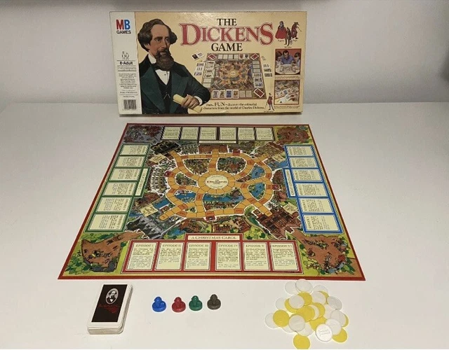 THE DICKENS GAME Vintage Board Game MB Games World of Charles Dickens ...