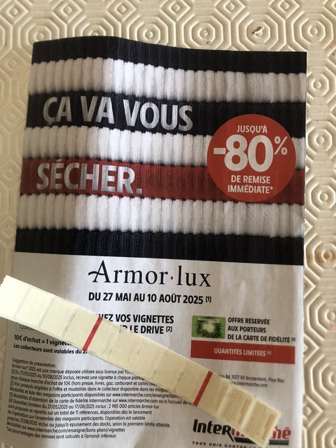 40 VIGNETTES INTERMARCHÉ 2025 ARMOR LUX EUR 6,95 - PicClick FR