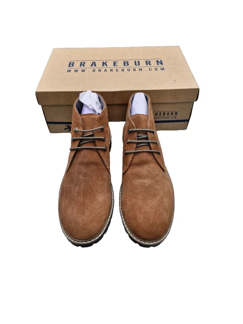 BRAKEBURN CHUKKA BUFFALO Leather Mens Brown Ankle Boots New Size 8 UK £ ...