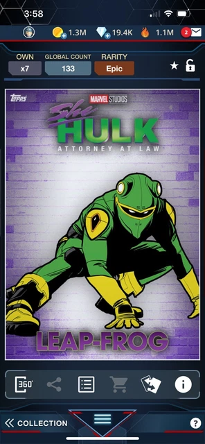 SILOS PERSONNAGES ÉPIQUES Leap-Frog Violet-She-Hulk Collection-Topps ...