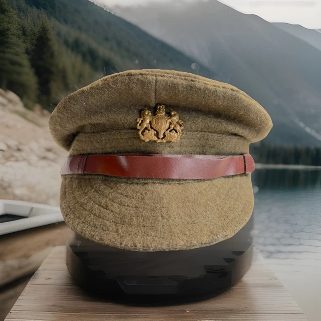 WW1 BRITISH UK Army Officers Enlisted General Service Trench Hat Cap Sz ...