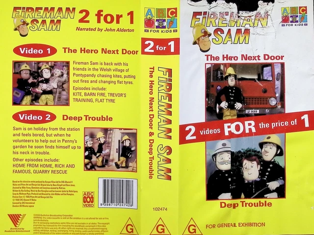 FIREMAN SAM, THE Hero Next Door and Deep Trouble VHS PAL EUR 7,28 ...