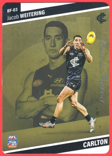 2024 AFL [GOLD BEST & FAIREST CARD] BF-03 Jacob WEITERING [CARLTON ...