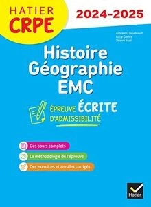 HISTOIRE-GÉOGRAPHIE-EMC- CRPE 2024-2025 - Epreuve é... | Livre | état ...