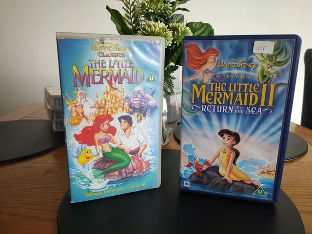 DISNEY VHS VIDEO Tapes The little mermaid 1 and 2 return to the sea £5.04 - PicClick UK