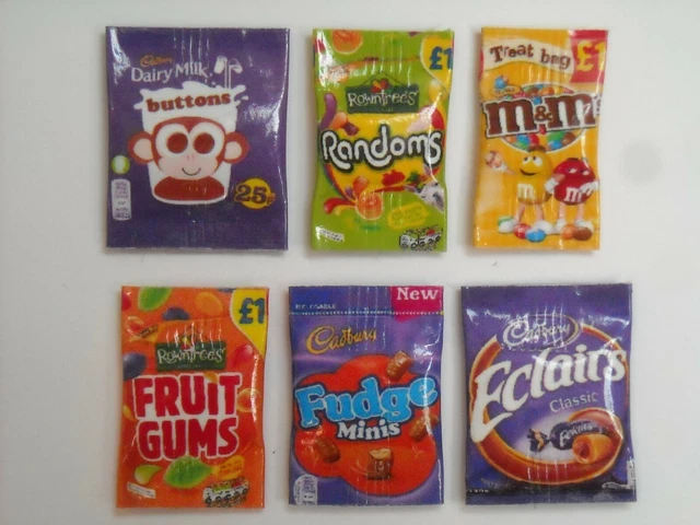 MINIATURE 12 PACKETS Of Sweets And Crisps (5) New For Sylvanians & Doll ...