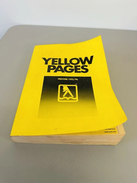 VINTAGE YELLOW PAGES Preston 1995/96 TV Film Prop £60.00 - PicClick UK