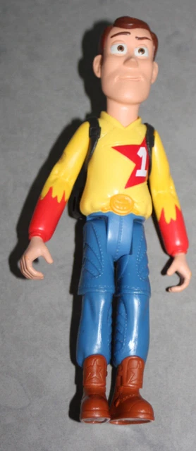 TOY STORY FIGURE Disney Pixar Race Deluxe Woody 2011 Mattel 17cm i4 $9. ...