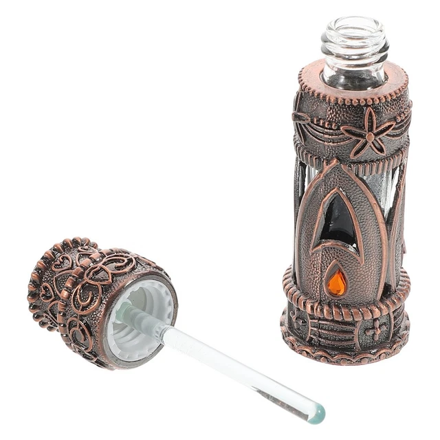 ESSENTIAL OIL BOTTLE Vintage Antique Fragrance Containers Dubai Jeweled ...