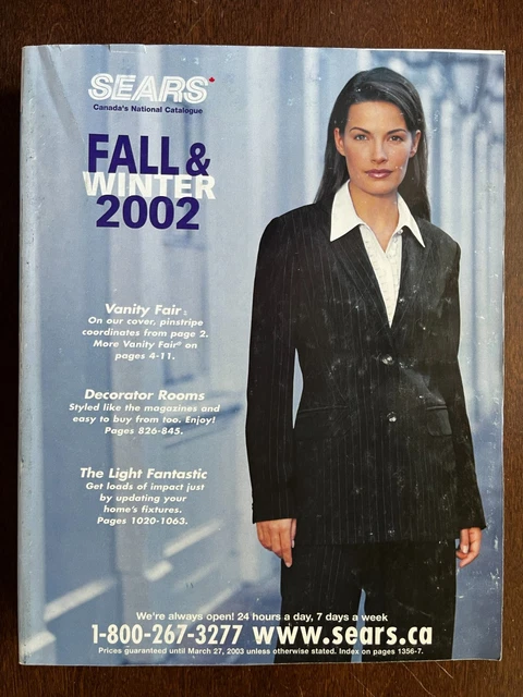 2002 SEARS FALL & Winter Catalogue Canada $85.00 - PicClick CA