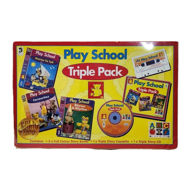 SEALED PLAY SCHOOL Triple Pack Vintage 3 x Story Books, CD & Cassette ...