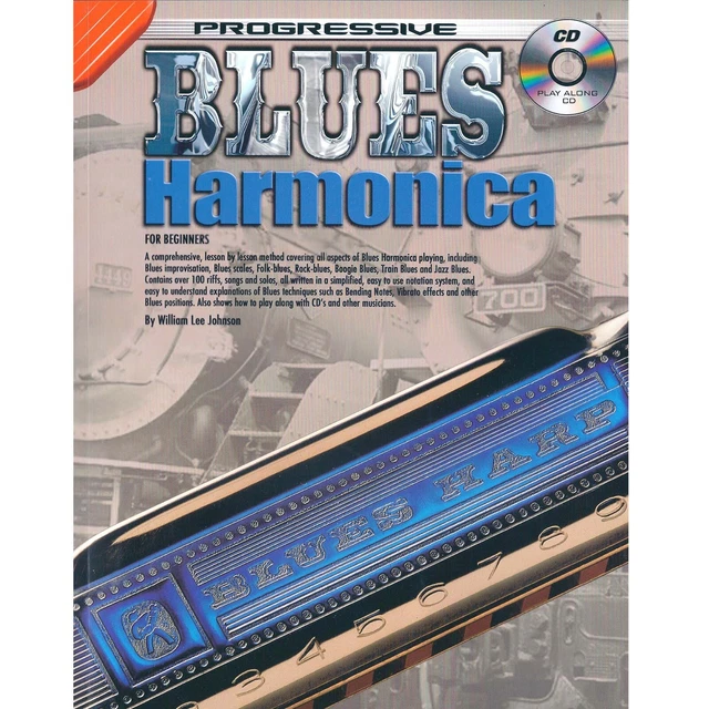 LEARN TO PLAY Blues Harmonica Mouth Organ Harp Progressive Book Tutor With CD H8 £15.99 ...