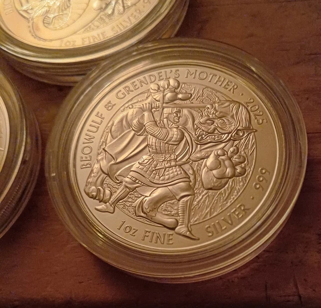 &BEOWULF & GRENDEL'S Mother" Royal Mint: 2025, Myths & Legends, 1oz ...