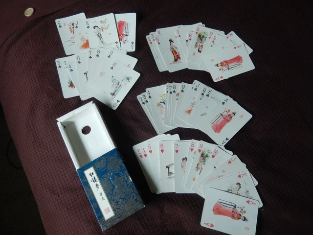 VINTAGE CHINESE PLAYING Cards Dream of Red Mansions Old Oriental ...