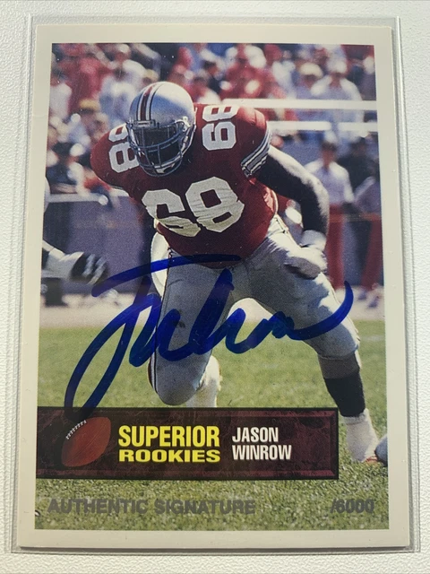CARTE JASON WINROW Superior Rookies Auto NFL Giants de New York EUR 5 ...