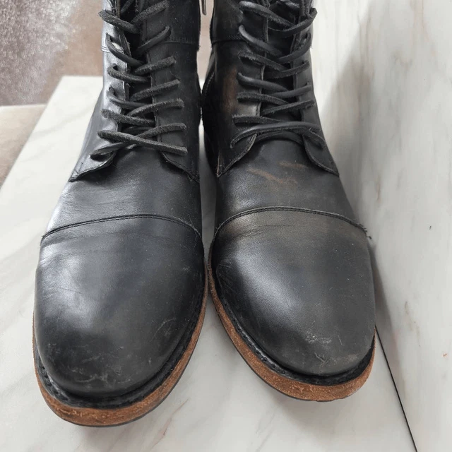 FREEBIRD MEN'S ACE Distressed Brown Leather Combat Lace Up Boot Size 13 ...