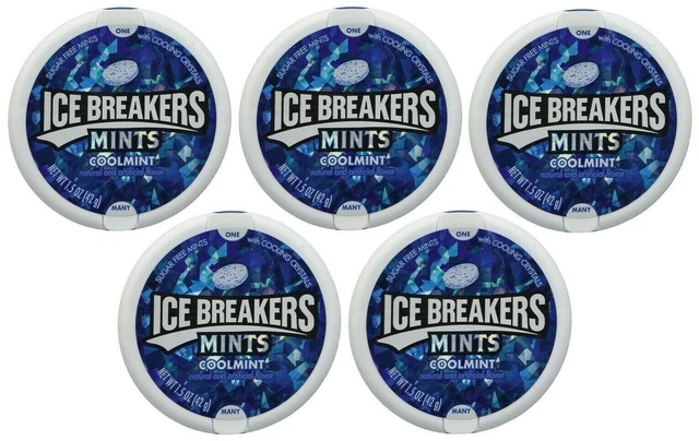 5X ICE BREAKERS Menthes Coolmint sans Sucre Avec Cooling Cristaux ...