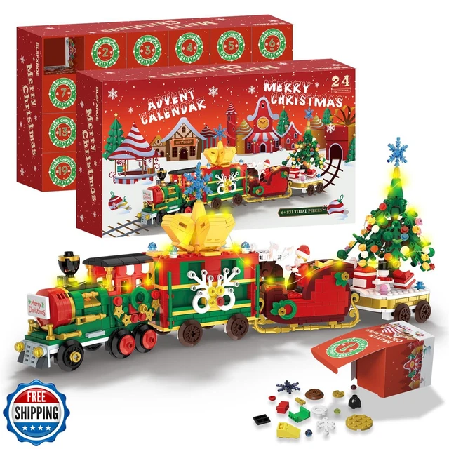 ADVENT CALENDAR 2025 Train Building Blocks Set, 24 Days Surprise ...