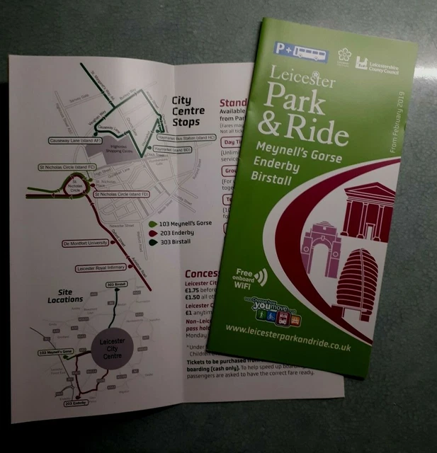 LEICESTER PARK Ride Bus Routes Timetable Leaflet February 2019 1 98