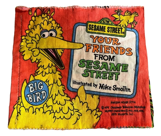 1979 VTG SESAME Street CTW Friends Cloth Book Muppets Big Bird Bert ...