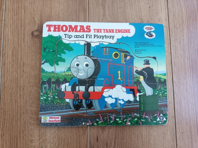 VINTAGE 1990 THOMAS the Tank Engine Tip and Fit Playtray Britt Allcroft ...