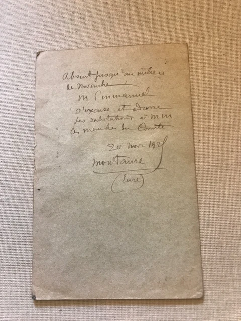 MAURICE EMMANUEL COMPOSITEUR musicologue carte autographe signée 1925 ...