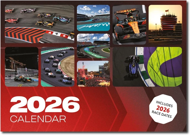 FORMULA 1 2026 Calendar F1 Wall Calendar Racing Cars Gift For Fans ...