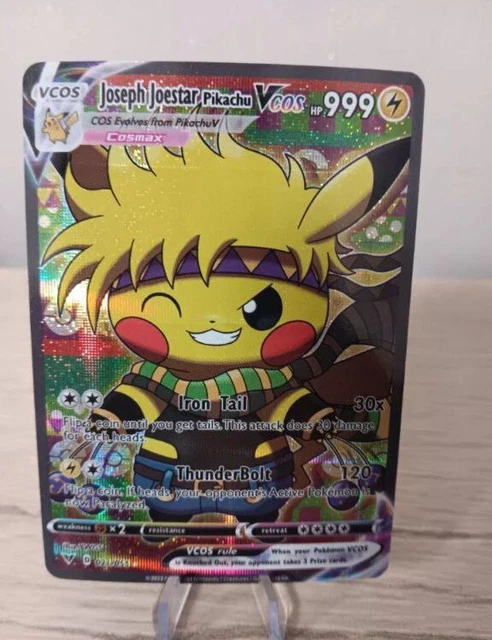 POKEMON PIKACHU JOSEPH Joestar JoJo's Bizarre Cosplay Karten Geschenk ...