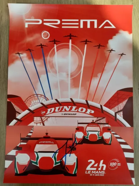 Affiche Poster Dedicacee Ugran 24 Heures Du Mans 2023 Prema Racing 9
