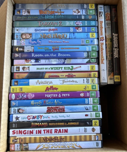 25 KIDS DVDS Kids Children Movies Bundle Bulk Lot -PRE OWNED #223 $49. ...