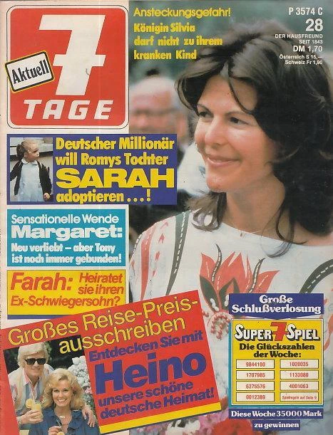 7 DAYS URSULA Andress, Howard Carpendale, Sonja of Norway, Gitte ...