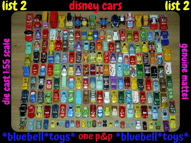 DISNEY CARS PLANES Die Cast Cars 1:55 Scale Mattel Over 250 Cars LIST 2 ...