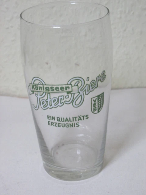 KÖNIGSEER PETER-BIERE - altes DDR Brauerei Bierglas 0,25 L emailliert ...