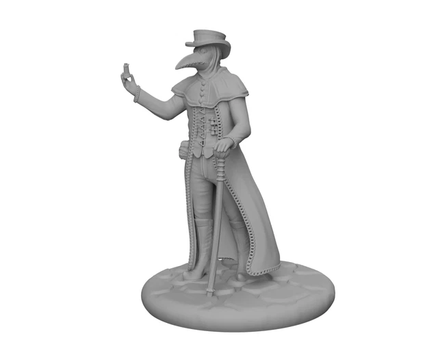 PLAGUE DOCTOR PAINTABLE miniature 3D printed with plant based resin £10 ...