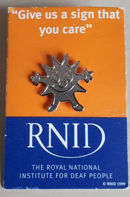 RNID BADGE, ROYAL National Institute for Deaf People, Vintage Enamel ...