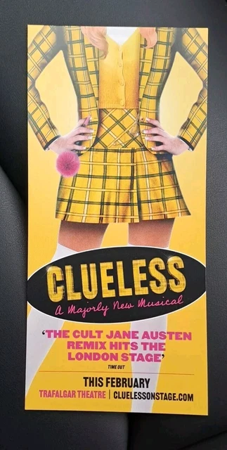 CLUELESS - NEW Musical (2025 flyer) Trafalgar Theatre, London, West End ...