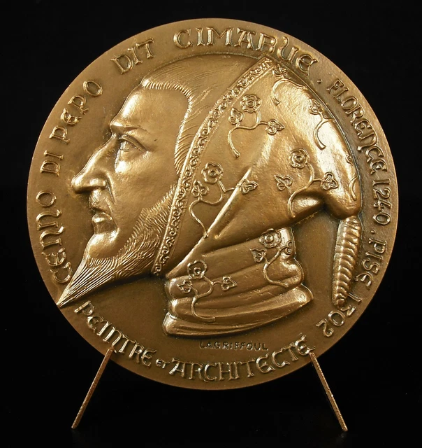 MÉDAILLE CENNI CENNO di Pepo Cimabue peintre italien architecte ...